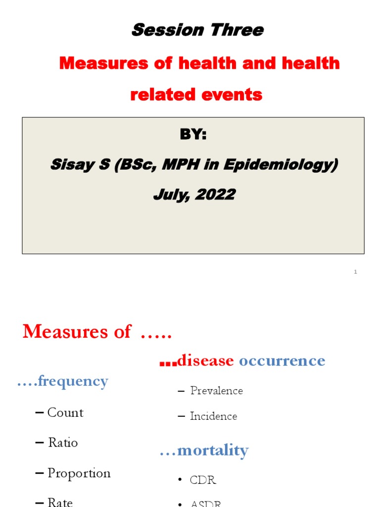 Measurements of Health and Health Events | PDF | Incidence ... Measurements of Health and Health Events | PDF | Incidence ...