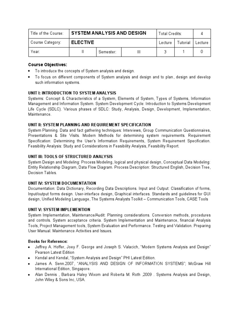 System analysis and design | PDF | System | Computing