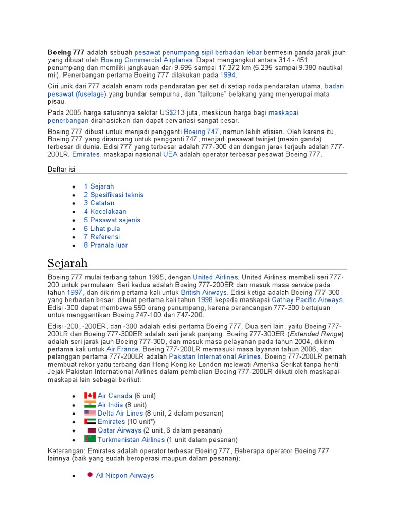 Boeing 777 | PDF