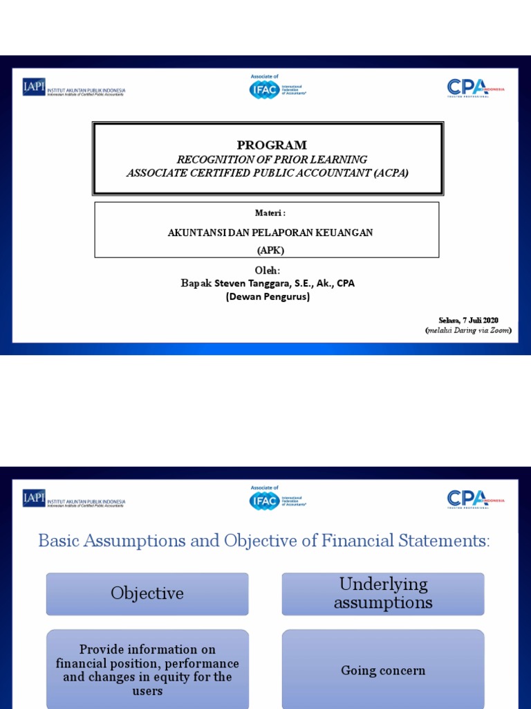 Materi APK Bapak Steven Tanggara RPL ACPA 7.7.20 IAPI | PDF | Balance Sheet | Financial Statement