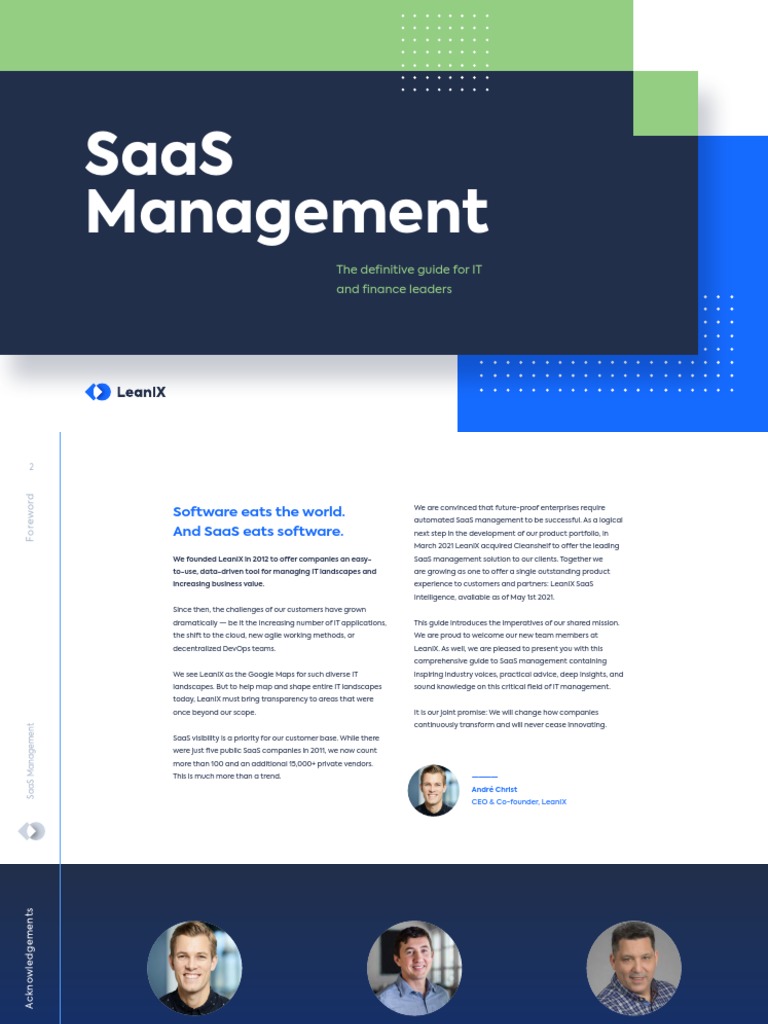 Saas Management: The Definitive Guide For It and Finance Leaders | PDF ...
