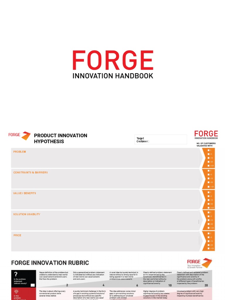 Forge Innovation Handbook Submission Template | PDF | Usability | Use Case
