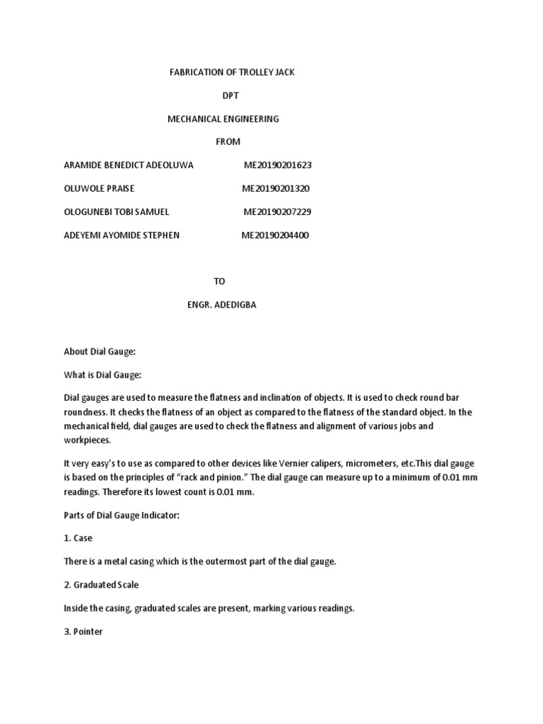 About Dial Gaug-WPS Office | PDF | Machines | Mechanical Engineering About Dial Gaug-WPS Office | PDF | Machines | Mechanical Engineering