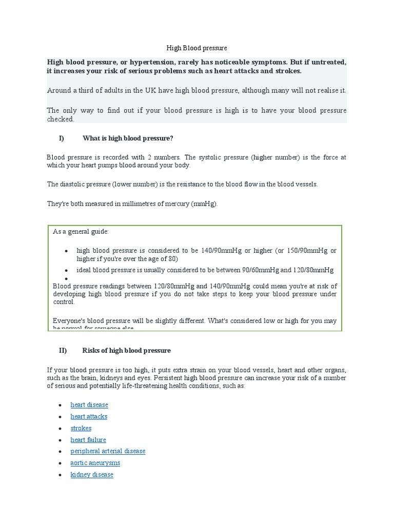 Chap 7 High Blood Pressure | PDF | Hypertension | Blood Pressure