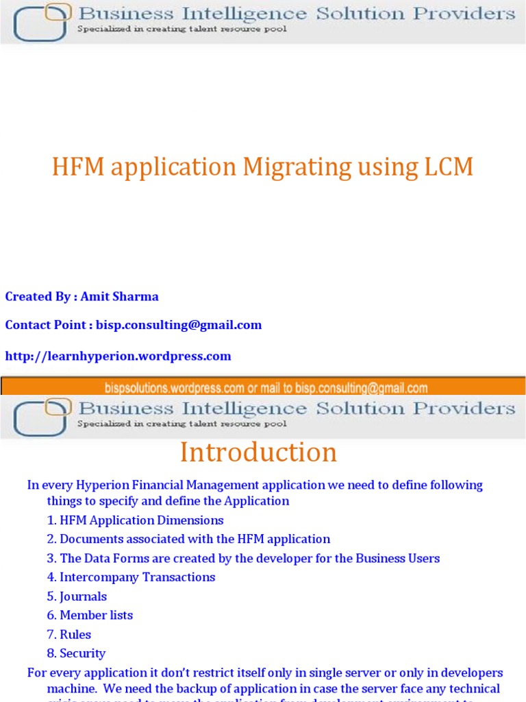 HFM Application Migrating | PDF | Computer File | Application Software
