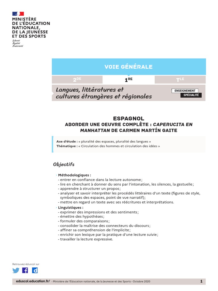 RA20 Lycee G 1 LLCER Espagnol Circulation-Hommes-Idees (002) 1339515 ...