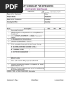 Checklist For Site Works | PDF | Specification (Technical Standard) | Wall