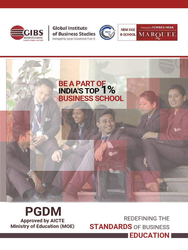 PGDM Brochure Batch 2022 - GIBS Bangalore - Top Business School in Bangalore | PDF | Master Of ...