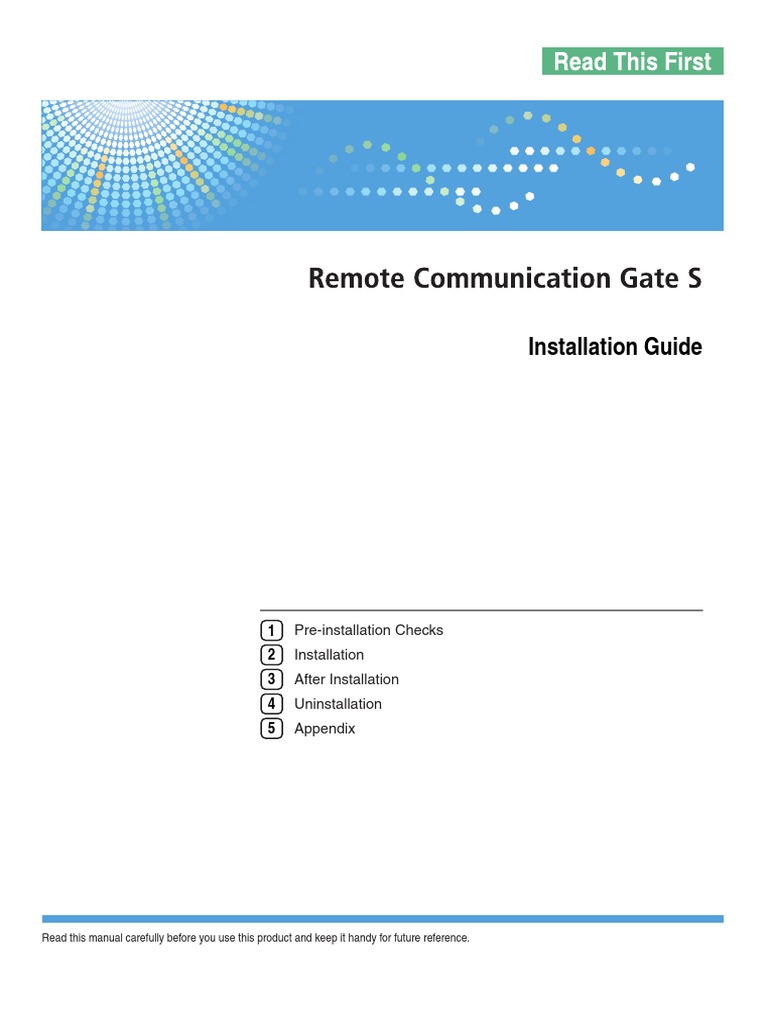 Remote Communication Gate S Installation Guide | PDF | Microsoft ...