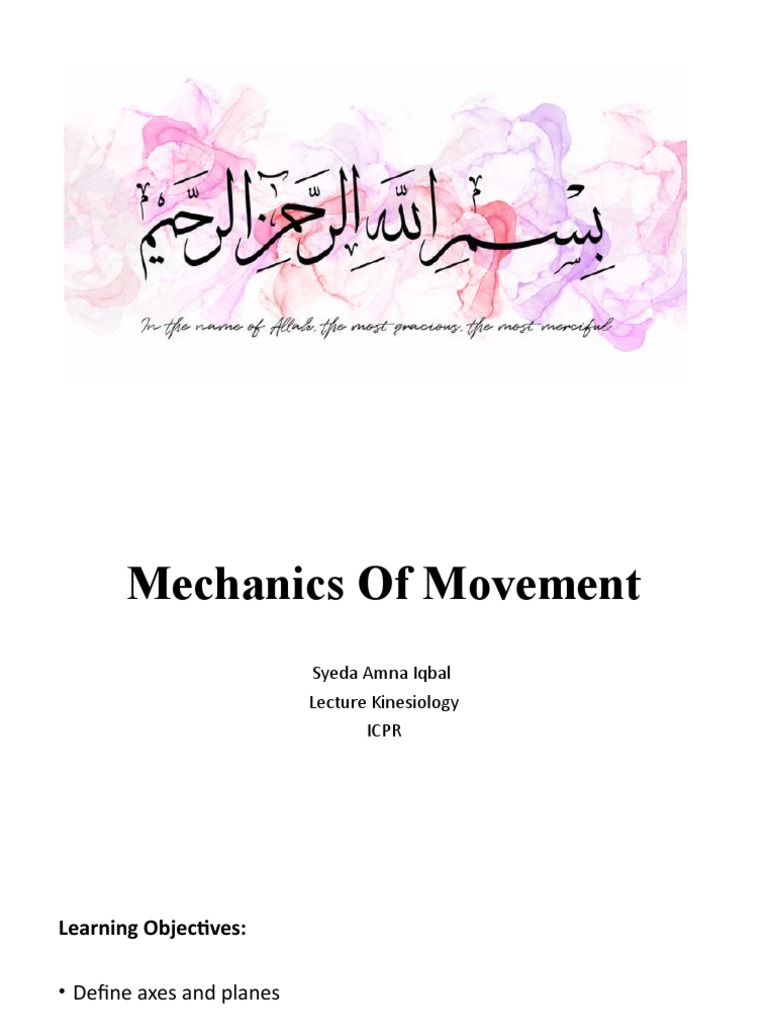 Mechanics of Movement (Axes and Planes) | Download Free PDF ...