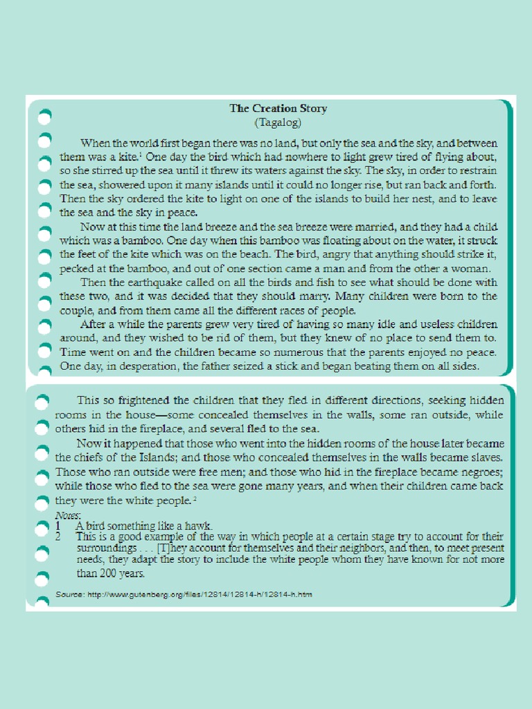 The Creation Story (Tagalog) | PDF