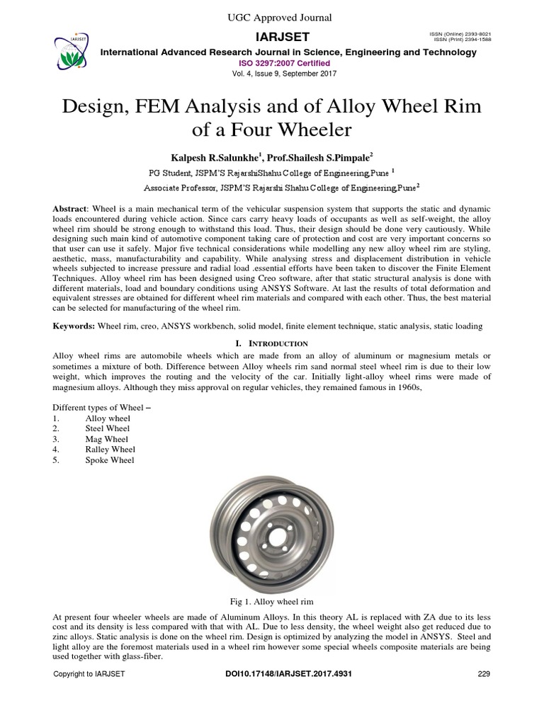 Alloy Wheel Paper Ref | PDF | Forging | Metals