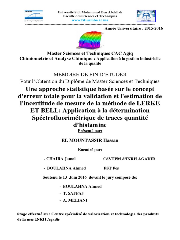 El MOUNTASSIR Hassan PFE Final | PDF | Bactérie | Science