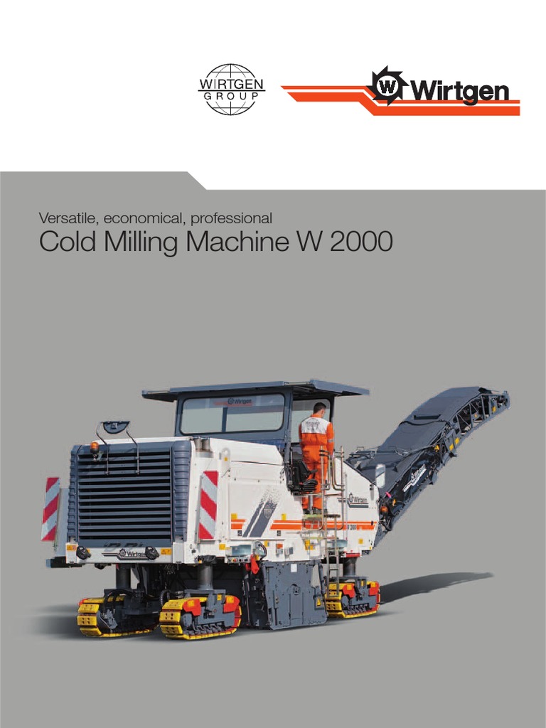 Cold Milling Machine W 2000: Versatile, Economical, Professional | PDF ...