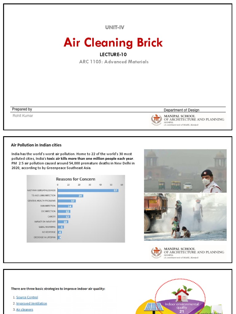 Week 10 - Air Cleaning Brick | PDF | Filtration | Particulates
