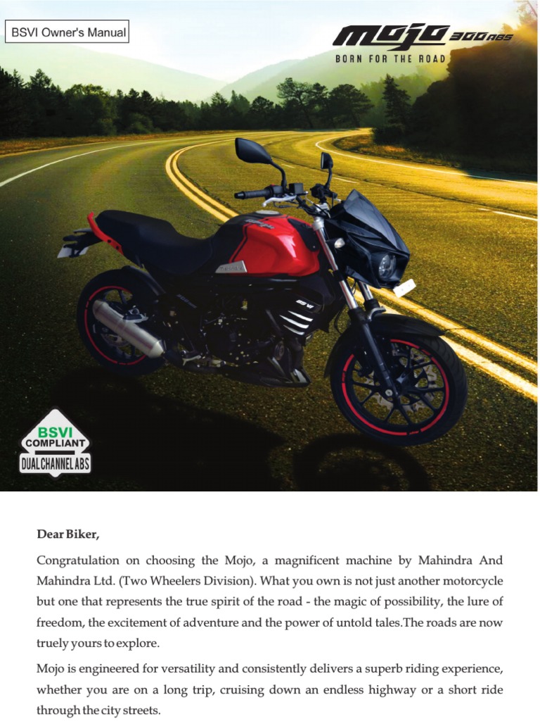 BSVI Mojo Owners Manual | PDF