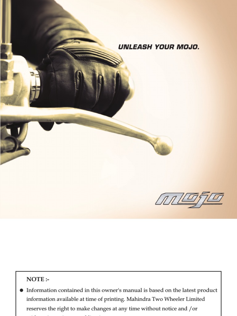 XT Mojo Owner - S Manual | PDF | Tire | Gasoline