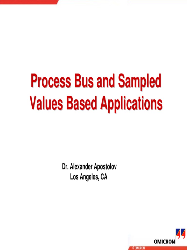Process Bus and Sampled Values Based Applications | PDF | Computer Network | Ethernet