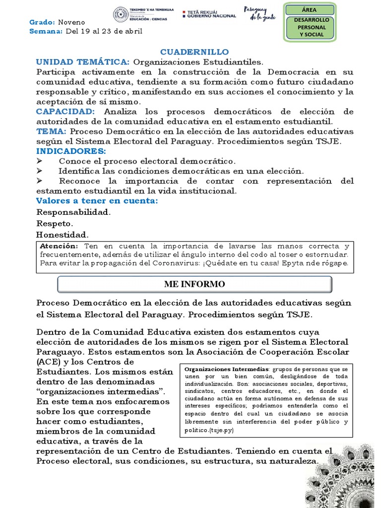 4 Proceso Democrático En La Elección De Las Autoridades Educativas