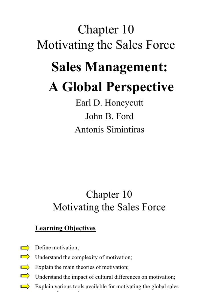 Motivating A Sales Team | PDF | Motivation | Motivational
