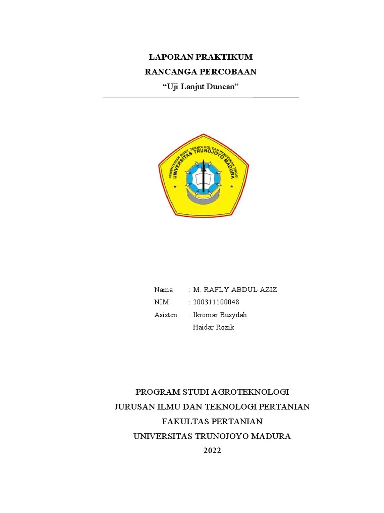 Praktikum Rancob - Uji Lanjut Duncan | PDF