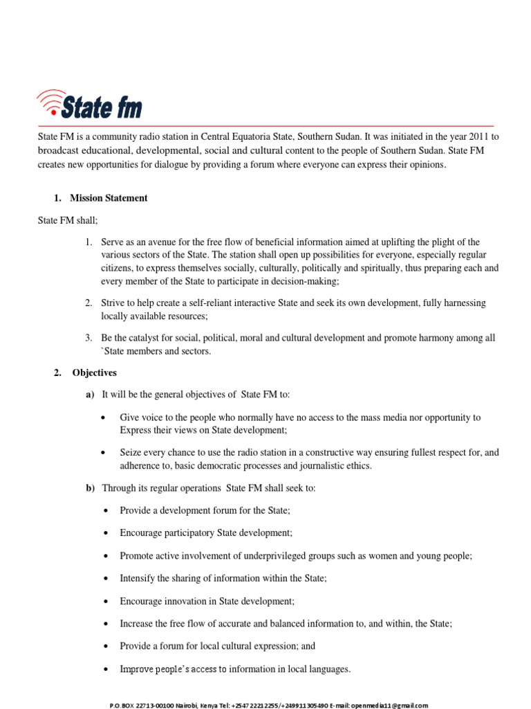 State FM Profile | PDF