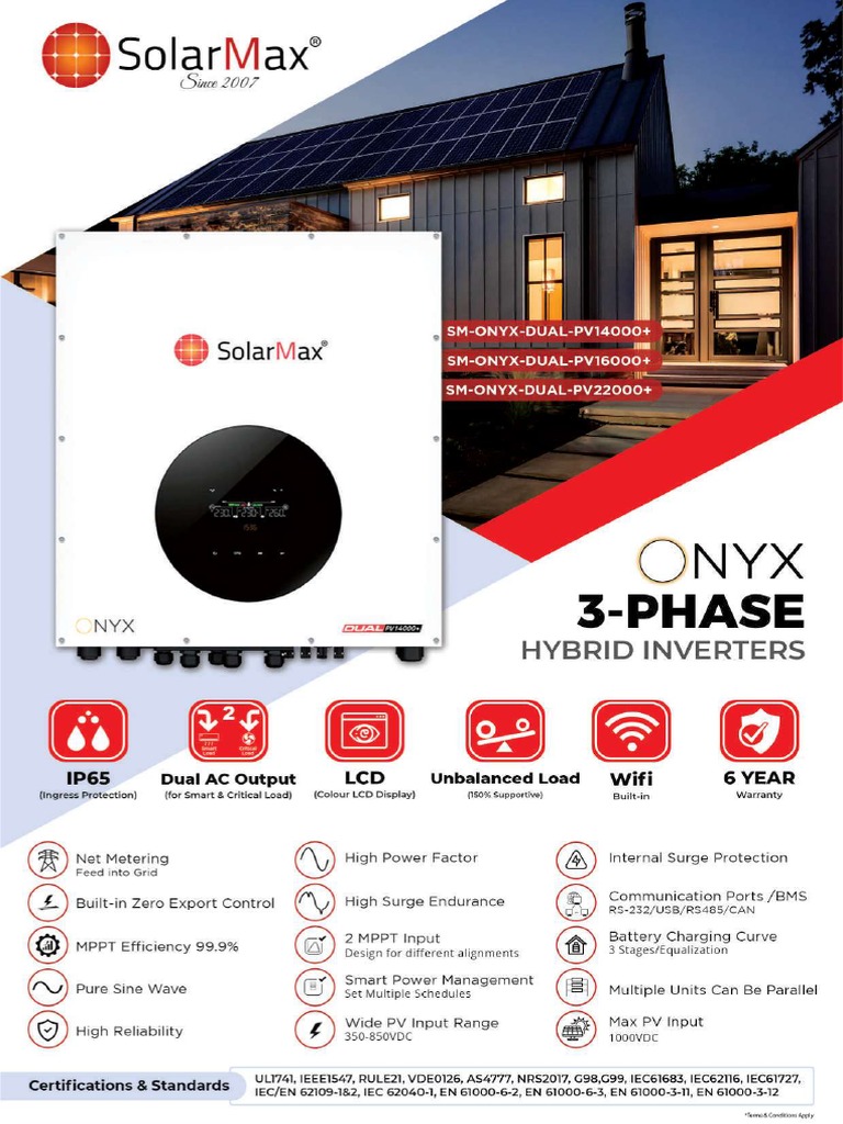Updated SolarMax Onyx IP65 3phase Hybrid (1) 1 | PDF