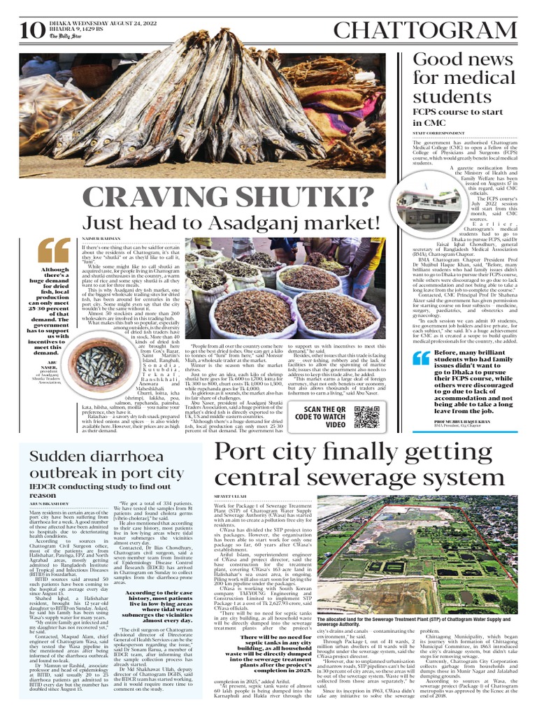 Chattogram's Dried Fish Market Insights | PDF | Sewage Treatment | Cholera