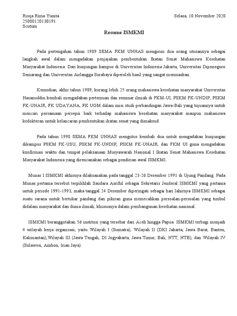 Sejarah dan Struktur ISMKMI | PDF | Perjalanan