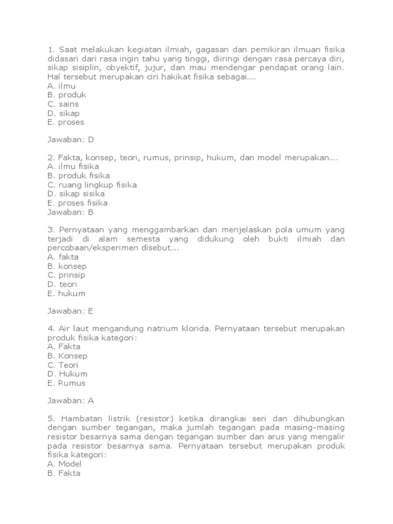 Soal Pts Fisika Ganjil Kelas X | PDF