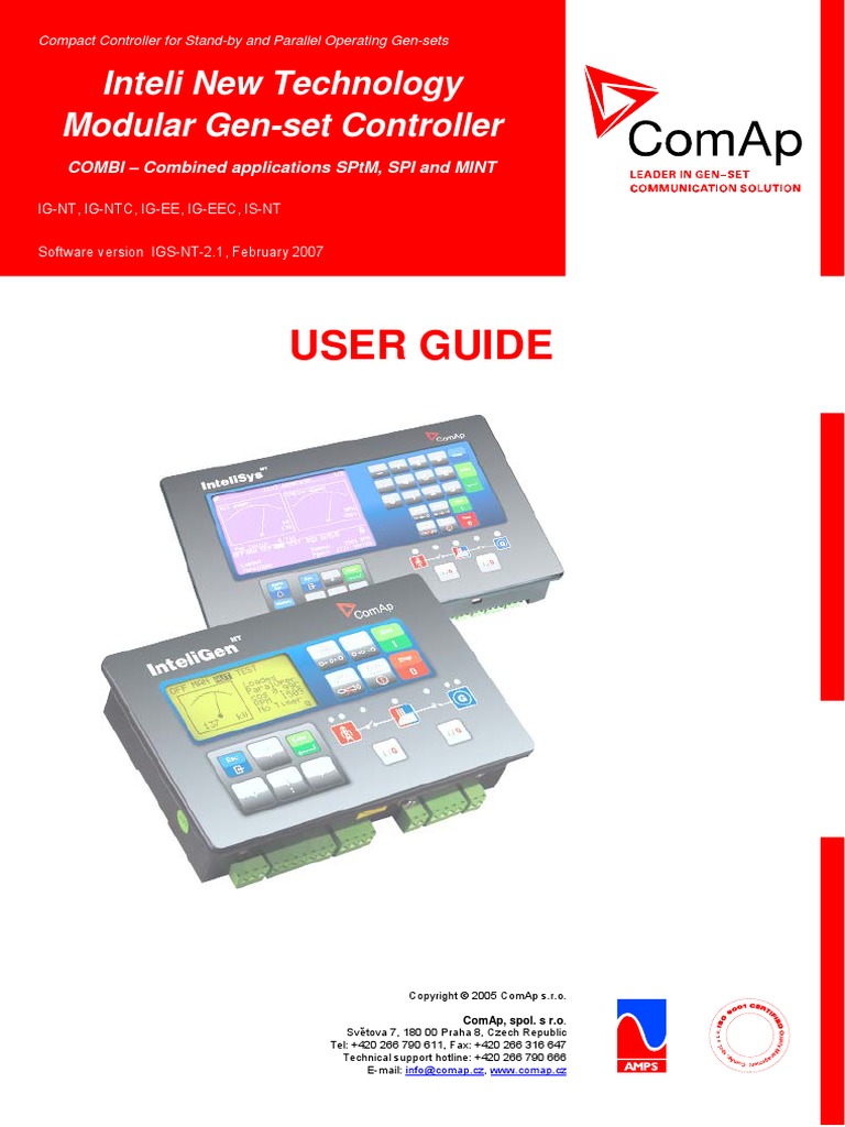 User Guide: Inteli New Technology Modular Gen-Set Controller | PDF ...