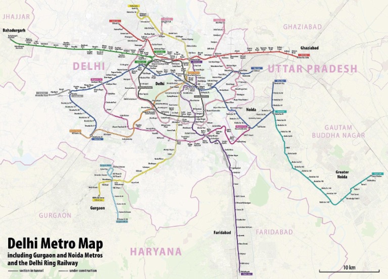 new delhi-metro-map-pdf | PDF