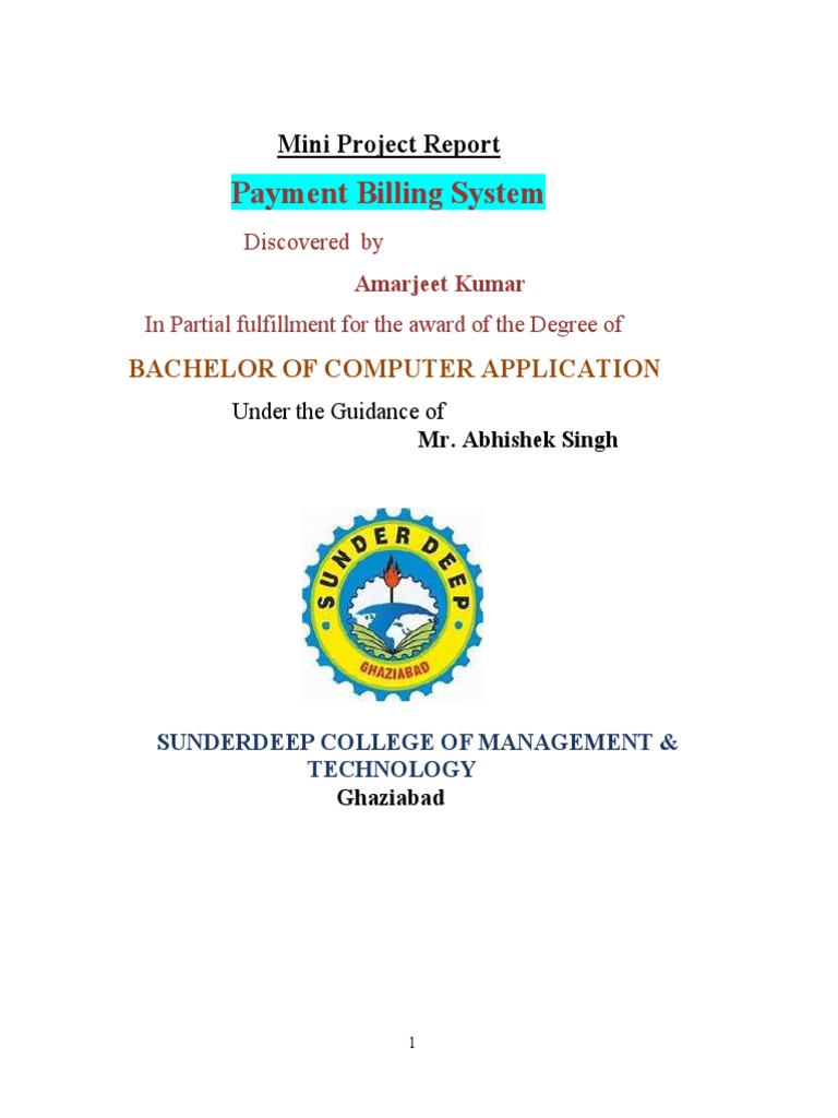 Payment Billing System: Mini Project Report | PDF | Java Virtual ... Payment Billing System: Mini Project Report | PDF | Java Virtual ...