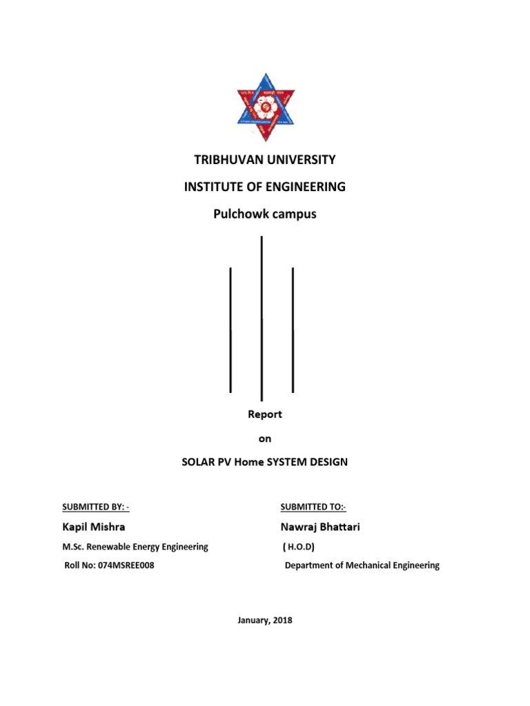 Solar PV Home System Design Report | PDF | Power Inverter | Solar Panel