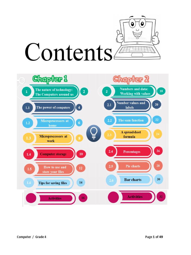 Grade 4 Computer Book PDF | PDF | Games & Activities | Computers