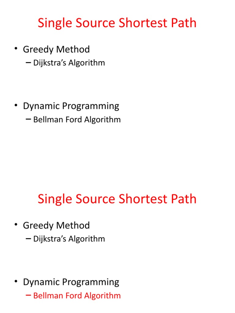 Single Source Shortest Path: - Greedy Method | Download Free PDF ...