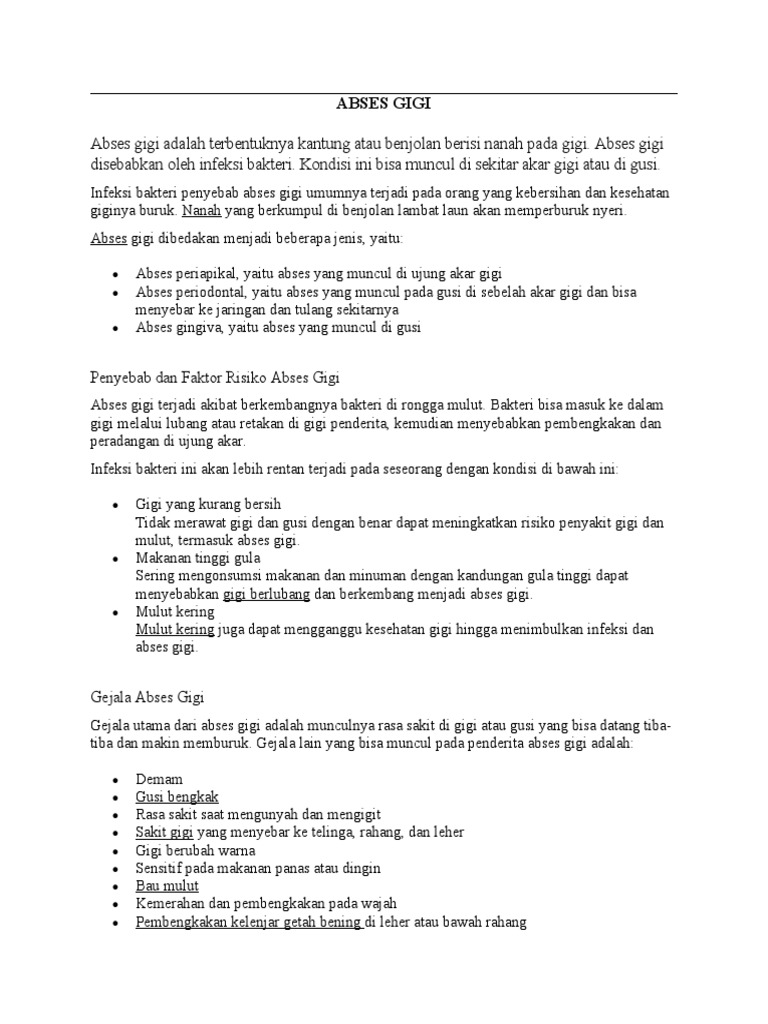 Abses Gigi | PDF