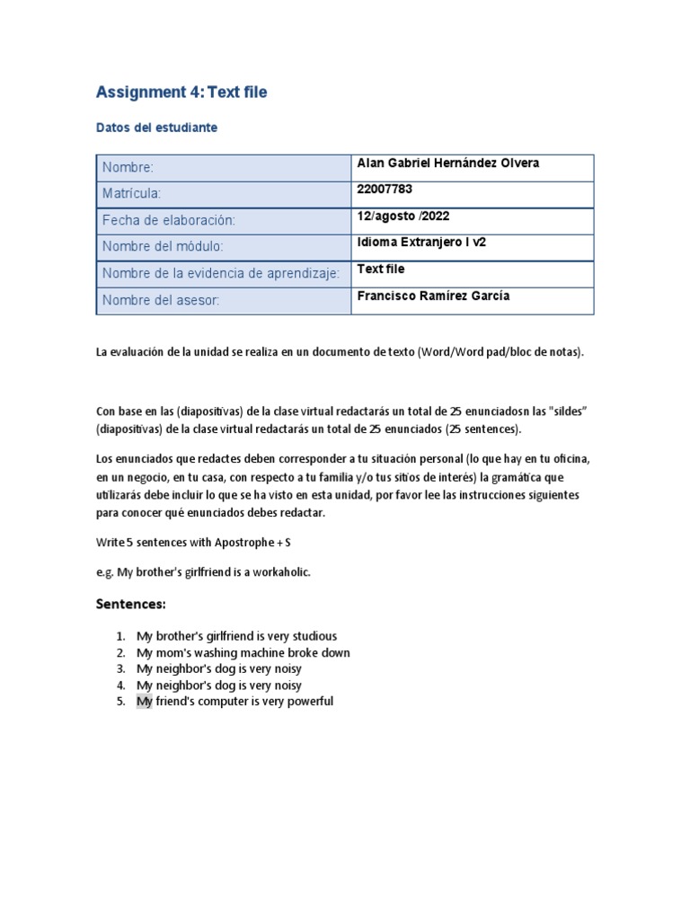 Assignment 4: Text File | PDF