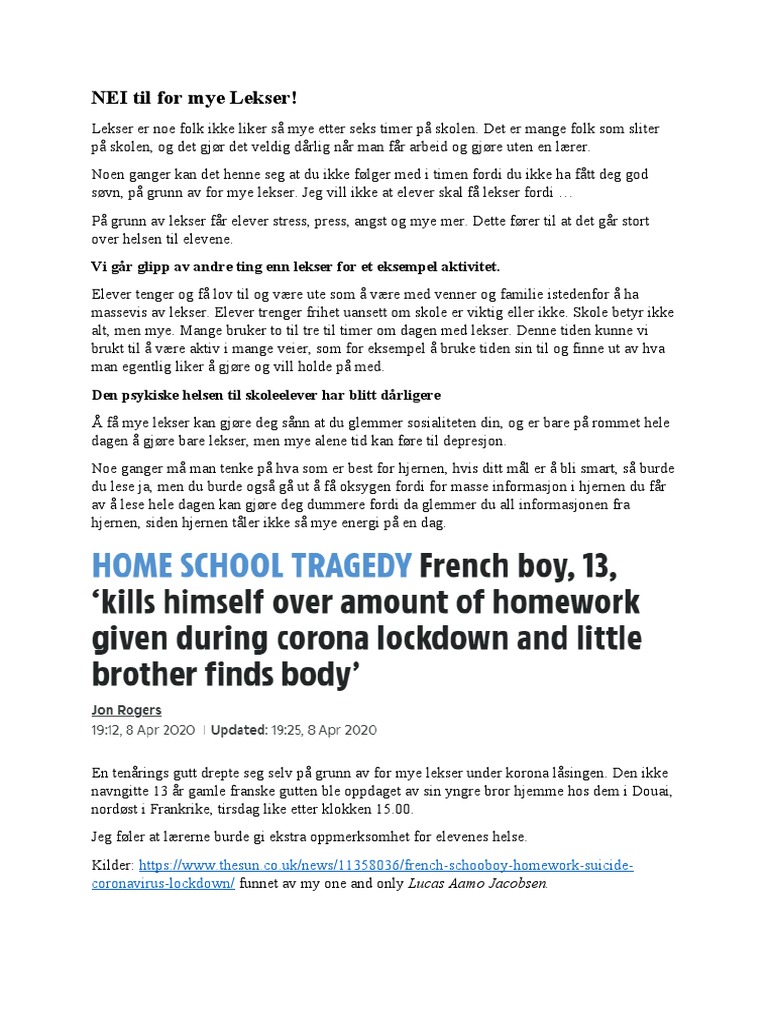 Ferdig Debattinnlegg | PDF