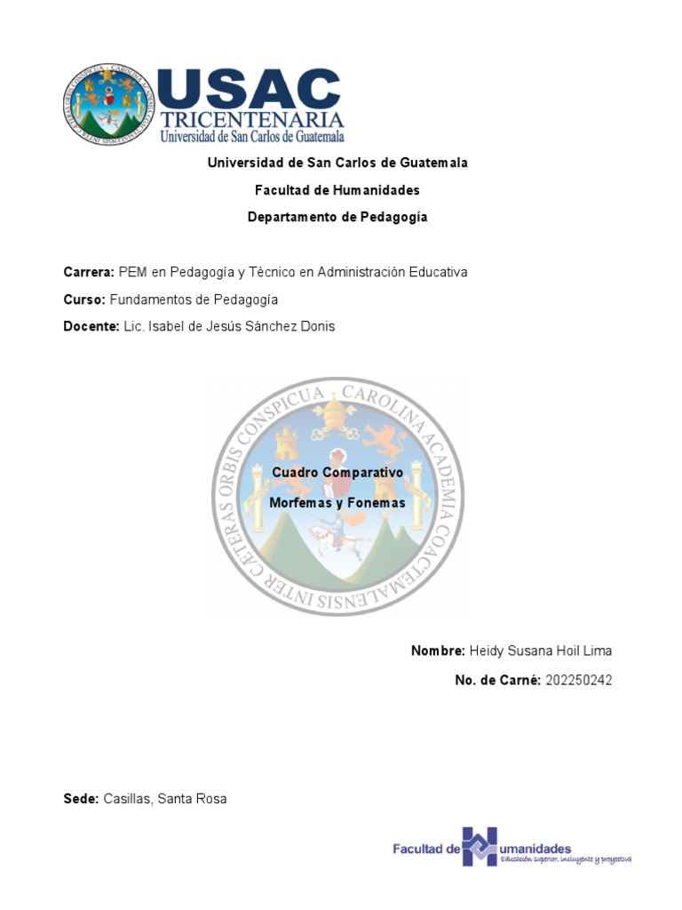 Morfemas y Fonemas | PDF | Palabra | Fonema