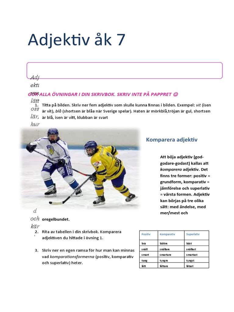 Adjektiv C3a5k 7 | PDF