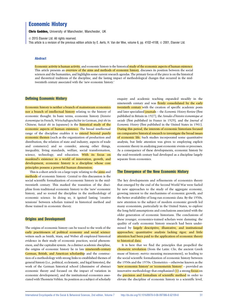 Evolution of Economic History - Godden - 2015 | Download Free PDF ...
