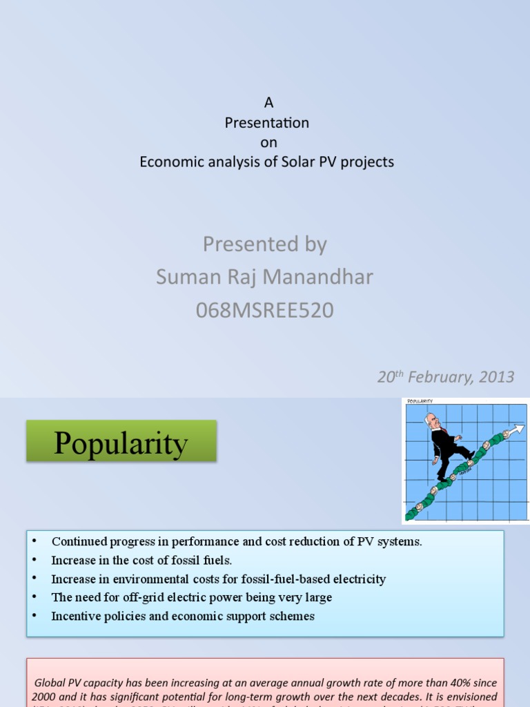 Economic Analysis of Solar Projects | PDF | Photovoltaics | Photovoltaic System