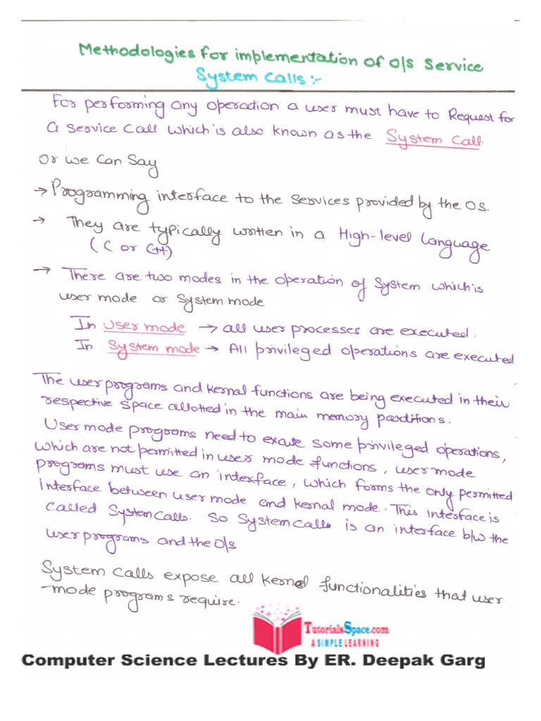 05 - Methodologies For Implementation of Operating System Service ...