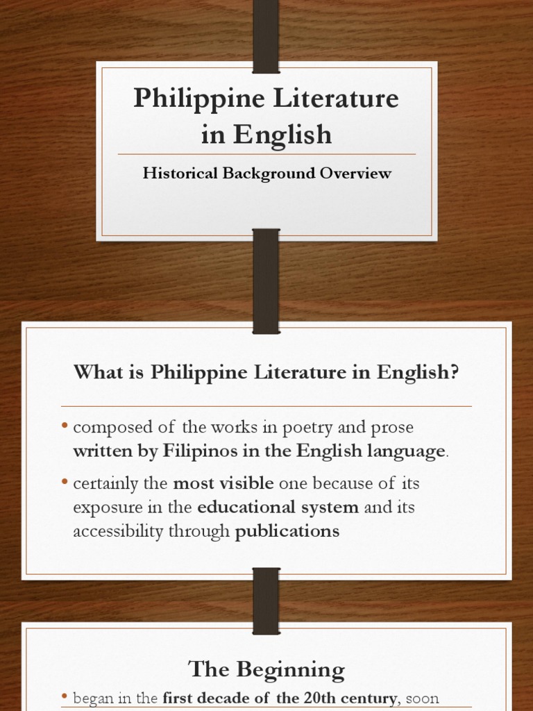 2 Philippine Literature in English (Historical Overview) | PDF ...