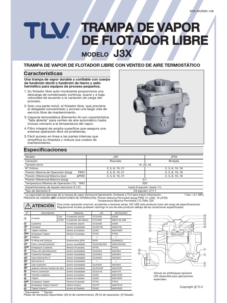 Trampa de Vapor Trampa de Vapor de Flotador Libre de Flotador Libre ...