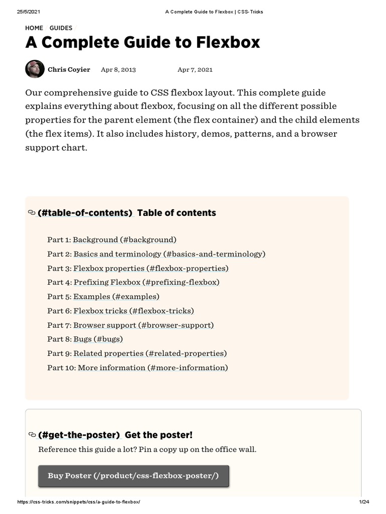 A Complete Guide to Flexbox _ CSS-Tricks | PDF | Page Layout | Computer Programming