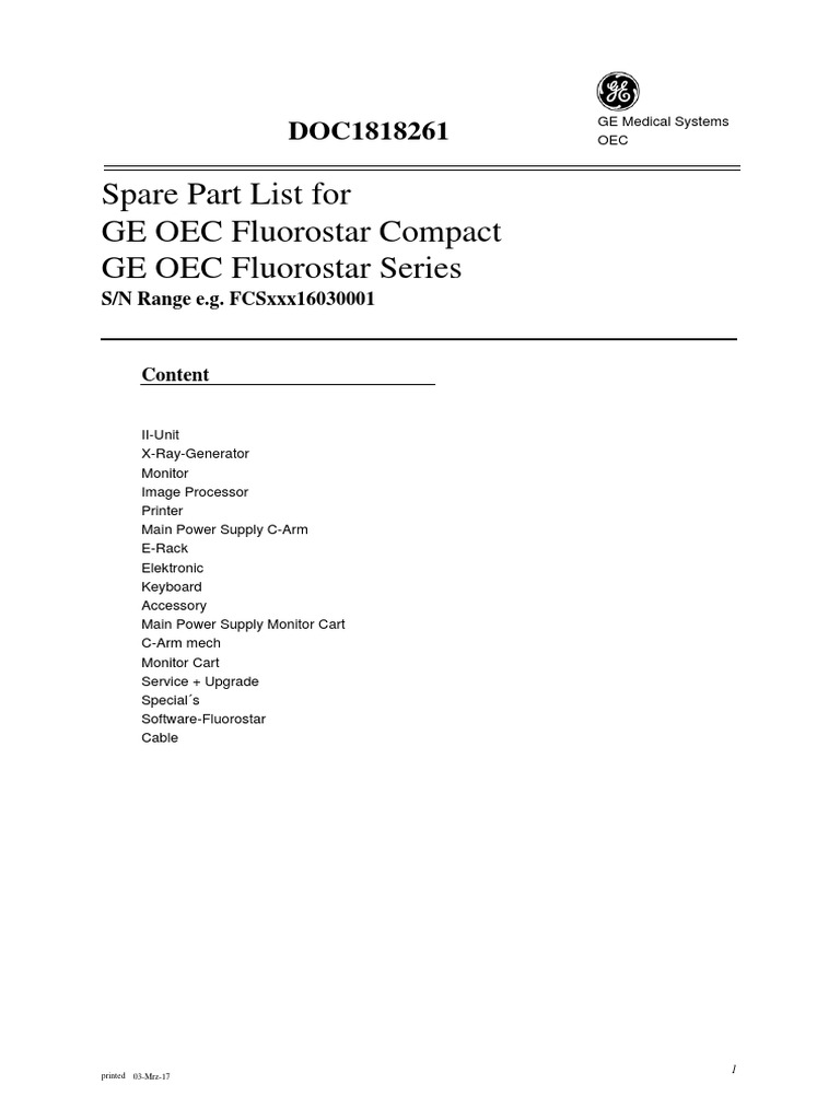 Oec-7900-Spare Parts For SN FCSXXX | PDF | Usb | Electrical Connector
