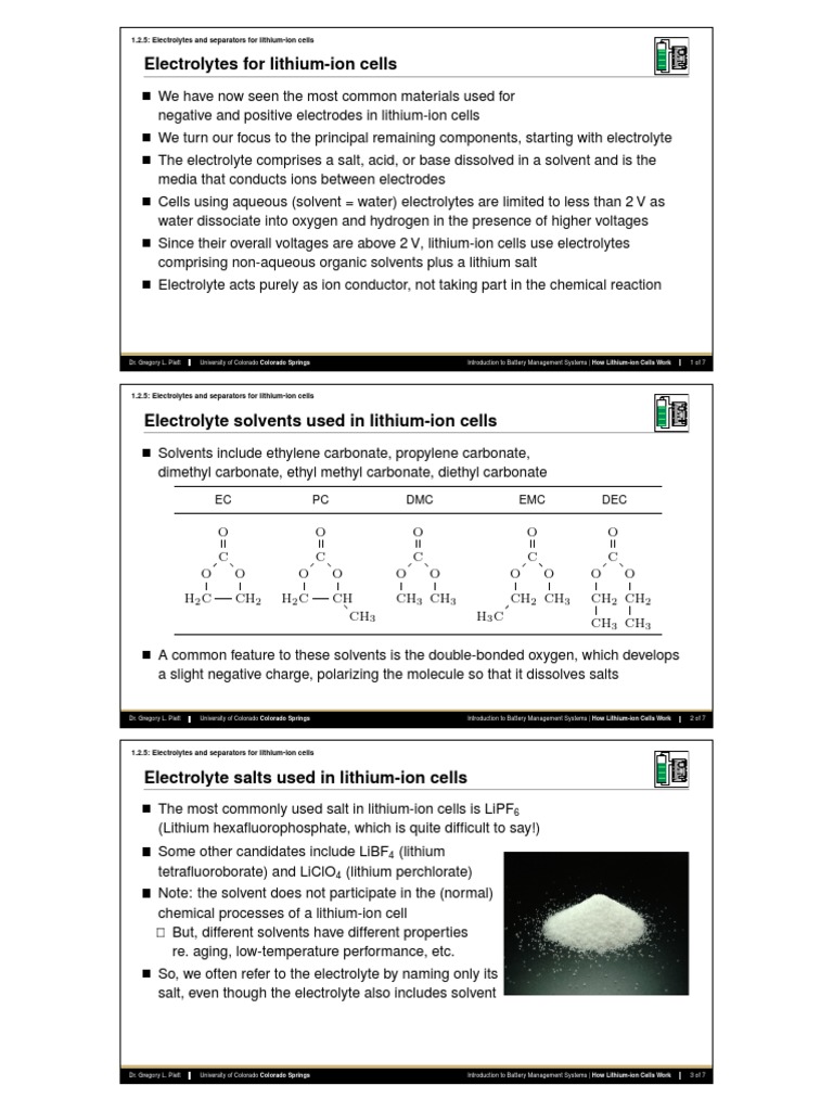 Lesson1 2 5 Handout | PDF | Lithium Ion Battery | Electrolyte