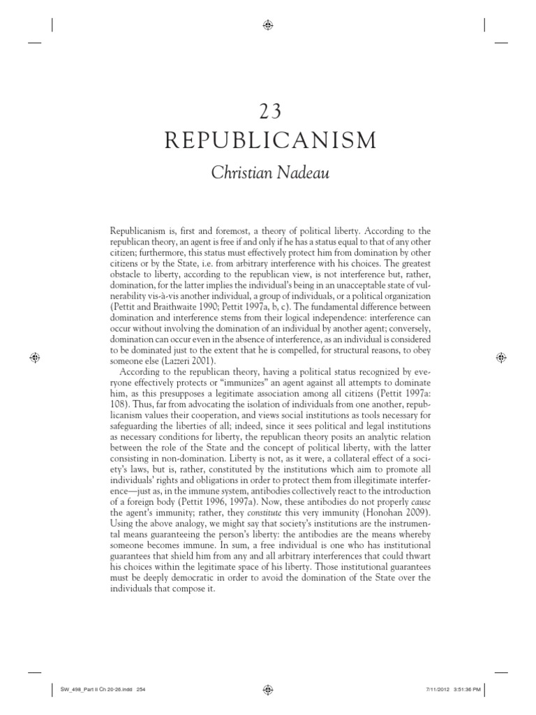 Analyzing the Historiographical Debate Surrounding Republicanism and ...